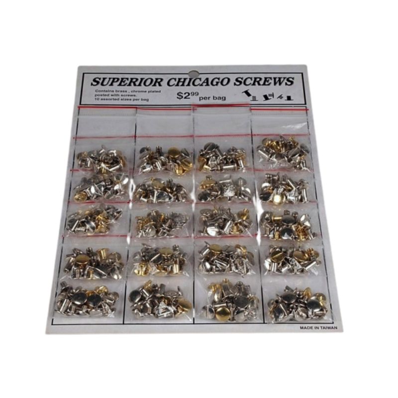 Chicago Screw Card Set (20 Tüten á 10 Stück)– Tack24 Reitsportartikel